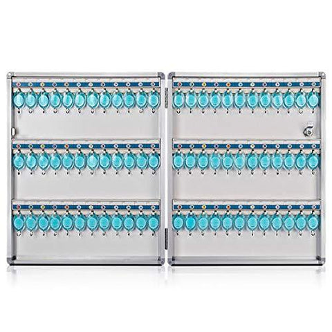 StorageMart Aluminium Safe Lock Cabinet with Wall Mount (72 Key Hooks)